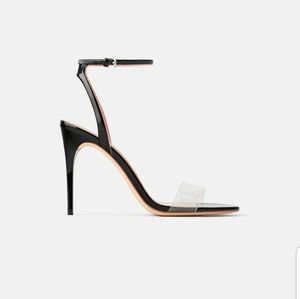 Zara | Shoes | Zara Heel Vinyl Sandals | Poshmark